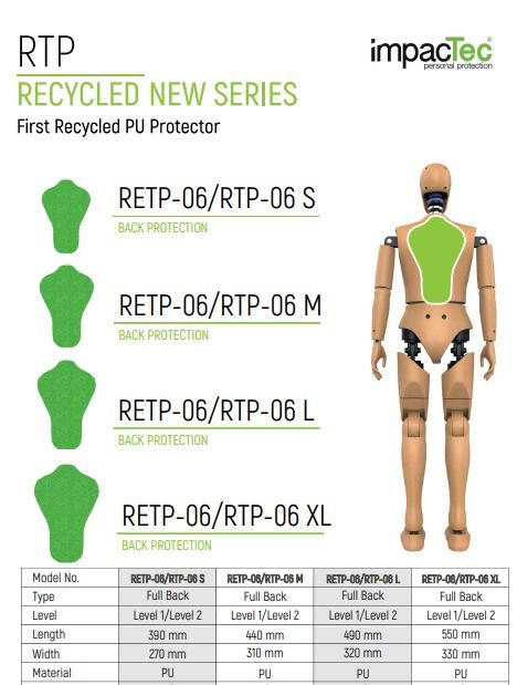 ImpacTec RETP-06 Motosiklet Sırt Koruma